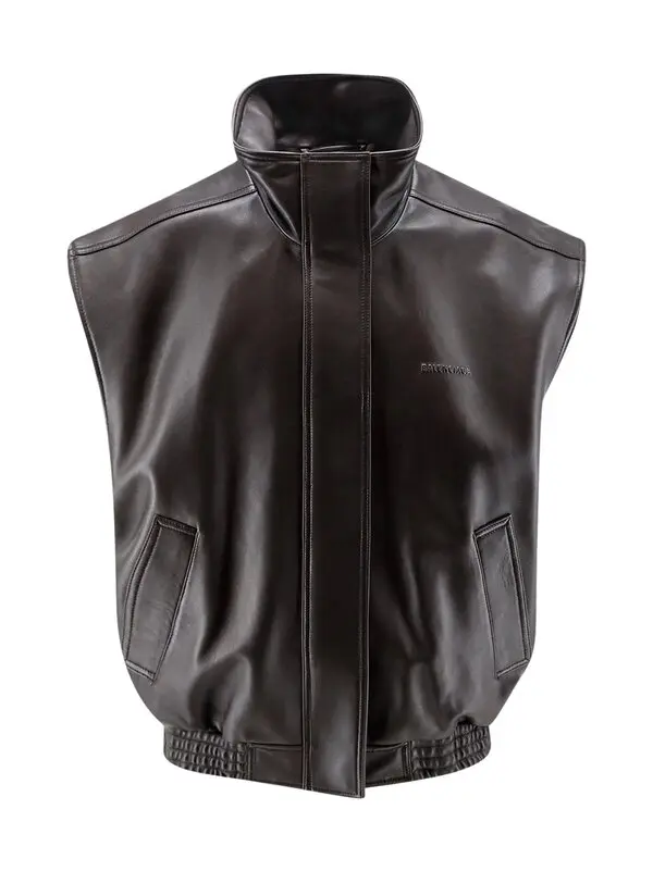 Balenciaga Giubbino In Pelle Smanicato - Multicolor
