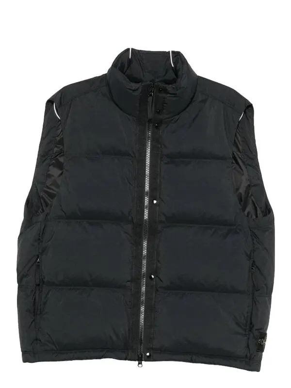 Stone Island Padded Ripstop Waistcoat - Black
