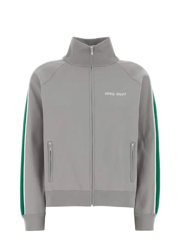Miu Miu Tech Fabric Sweatshirt - Gray