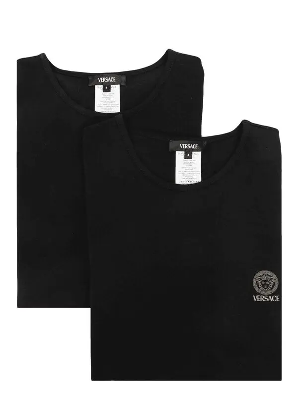 Versace T-shirt With Medusa Print - Black