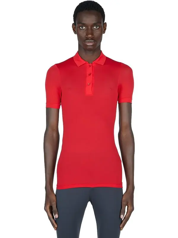 Raf Simons Stocking Polo Top - Red