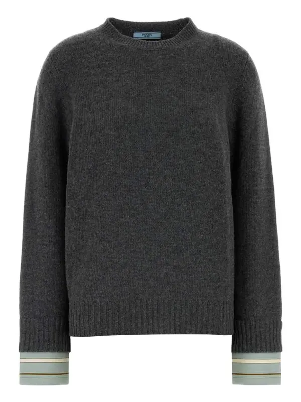 Prada Wool Blend Sweater - Gray