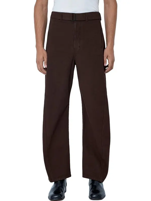 LEMAIRE Twisted Belted Pants - Brown