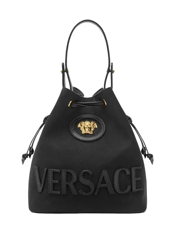 Versace La Medusa Bucket Bag - Black