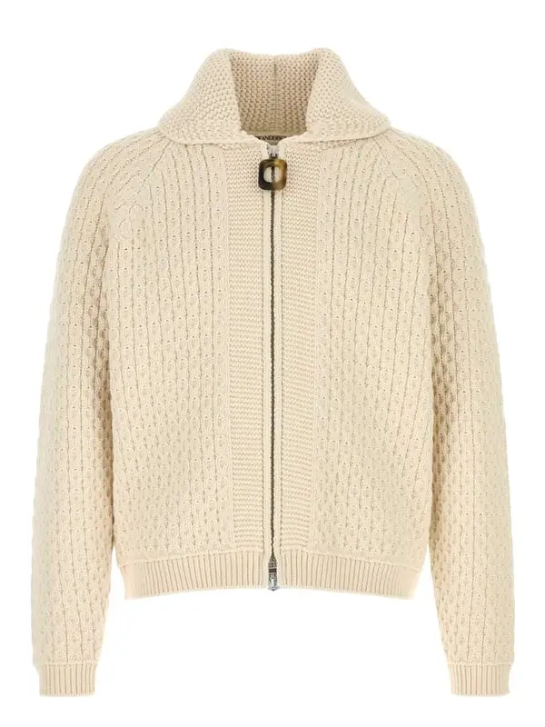 JW Anderson Cotton Blend Cardigan - White