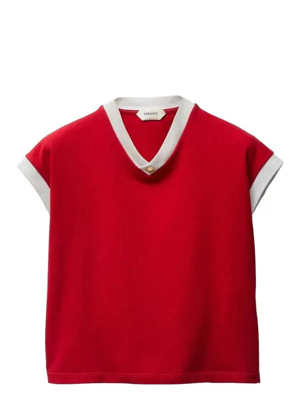 Versace Stretch Cotton Jersey T-shirt - Red