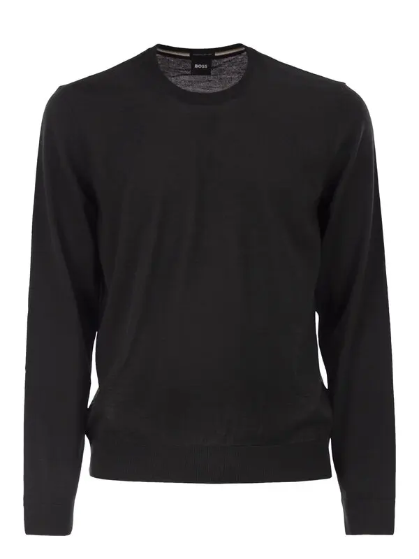 BOSS Merino Wool Jumper - Black