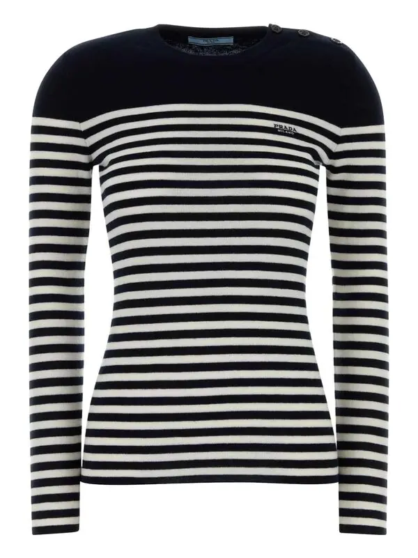 Prada Embroidered Wool Sweater - Multicolor