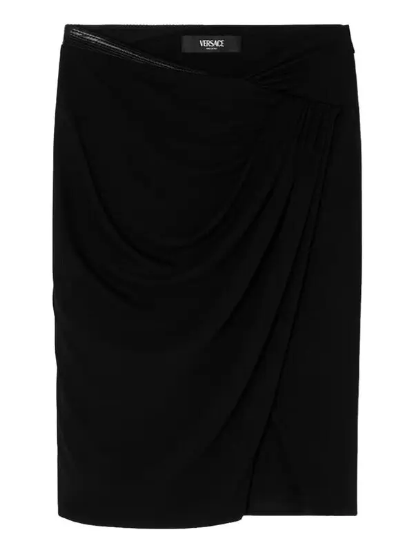 Versace Viscose Midi Skirt - Black