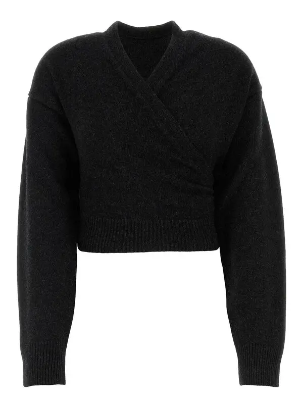 Balenciaga Virgin Wool Wrap Cardigan - Multicolor