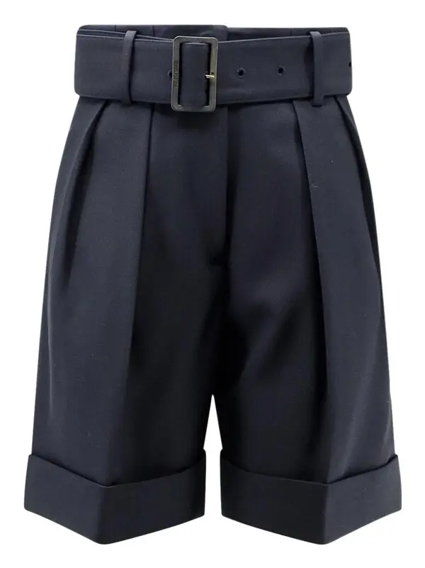 GOLDEN GOOSE Demetra Shorts With Belt - Blue
