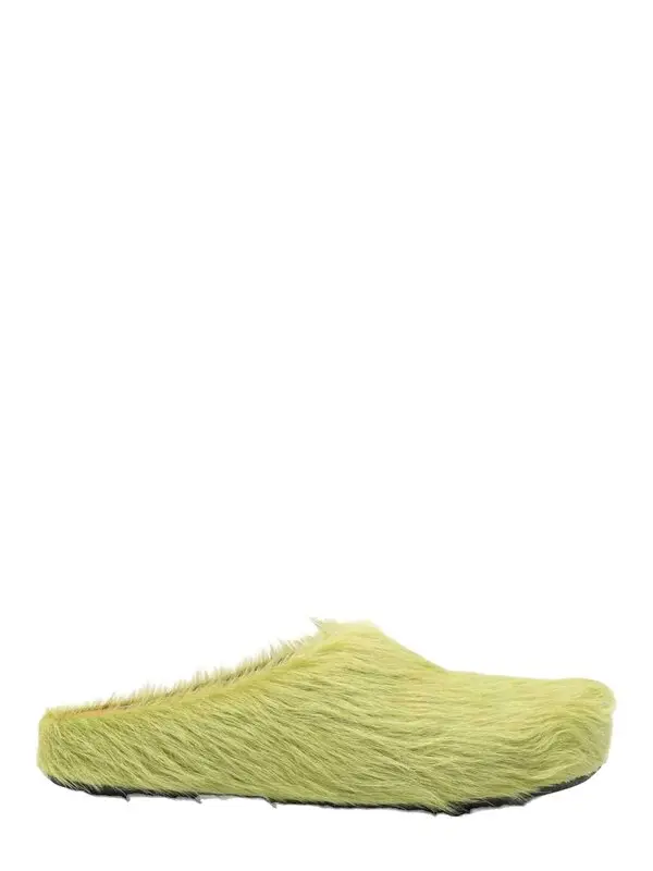 Marni Calf Hair Mules - Green