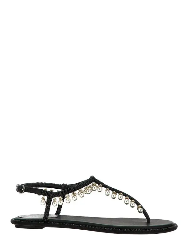 Rene Caovilla Diana Sandals - Black