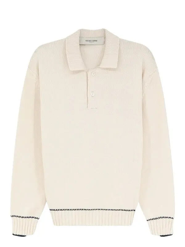 GOLDEN GOOSE Ribbed Cotton Sweater - Multicolor