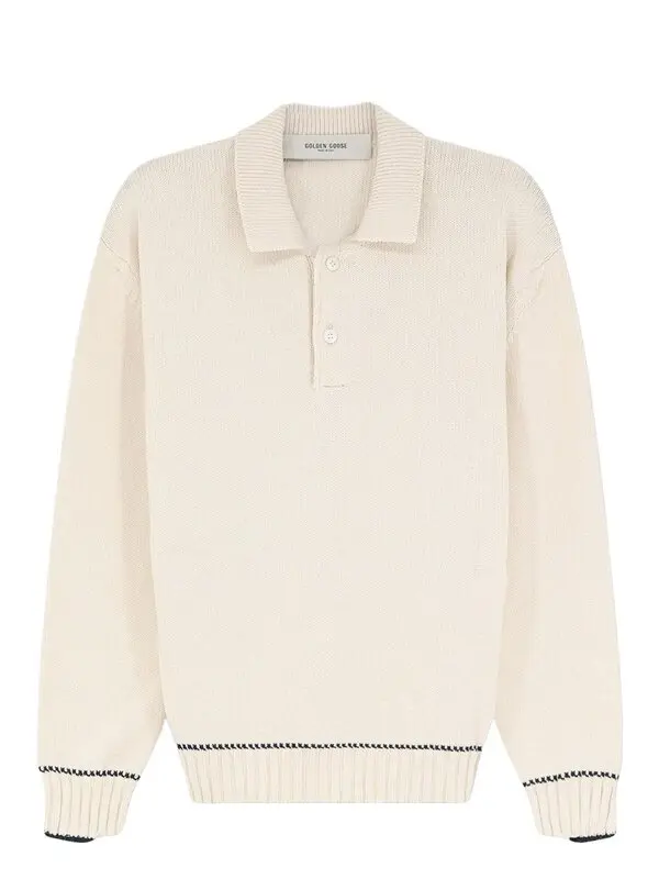 GOLDEN GOOSE Ribbed Cotton Sweater - Multicolor
