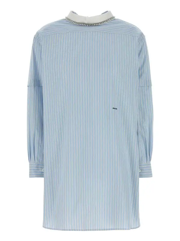 Prada Embroidered Poplin Blouse - Multicolor