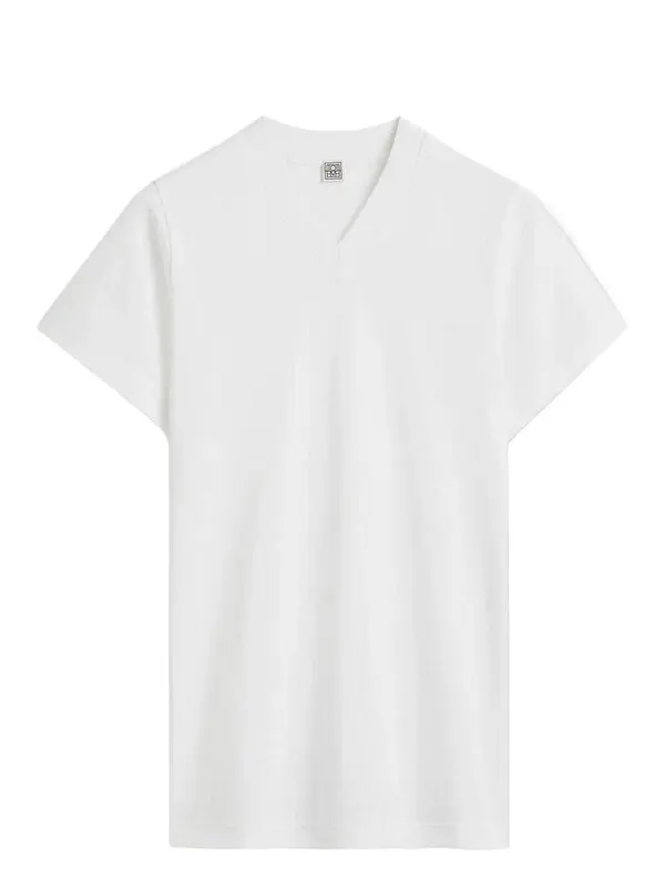 TOTEME Cotton V-neck T-shirt - Multicolor