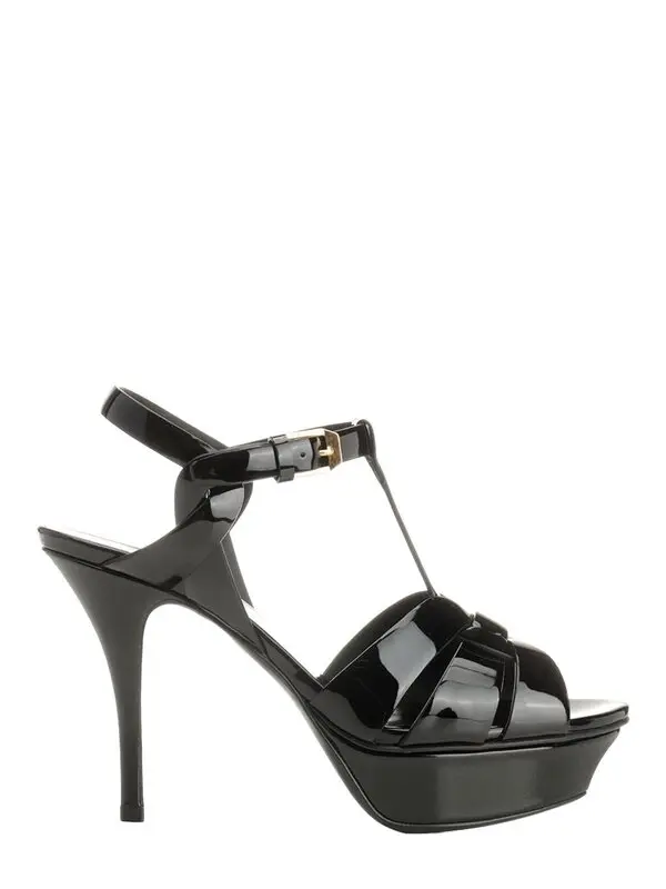 Saint Laurent Tribute Platform Sandals - Black