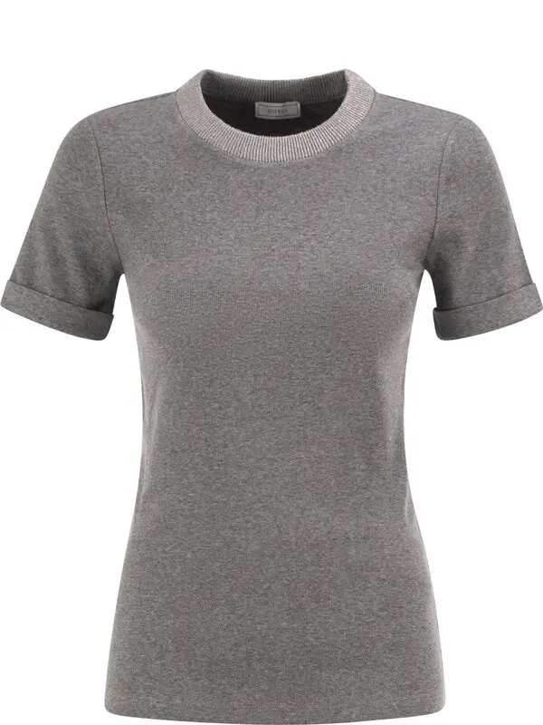 Peserico Stretch Cotton Jersey T-shirt - Gray