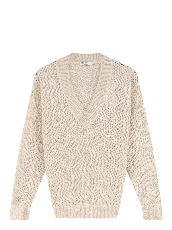 Brunello Cucinelli Cashmere Sweater - Cream