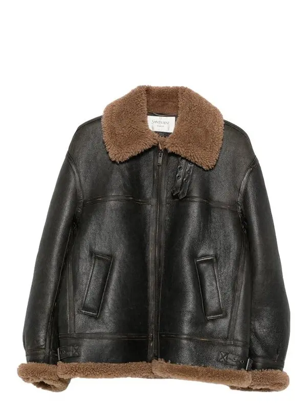 Saint Laurent Jackets Leather Jackets - Black