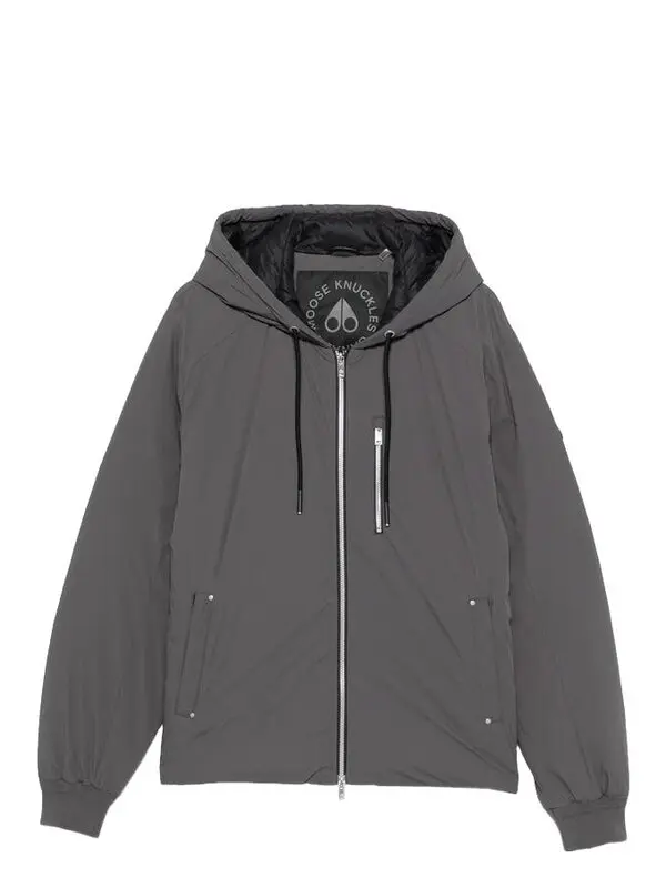 Moose Knuckles Hooded Jacket - Gray