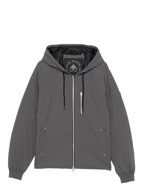 Moose Knuckles Hooded Jacket - Gray