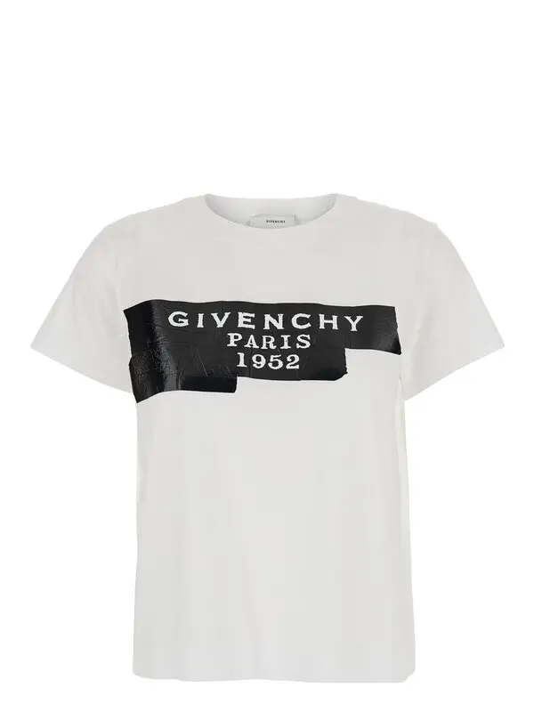 Givenchy Cotton Logo Lettering T-shirt - White