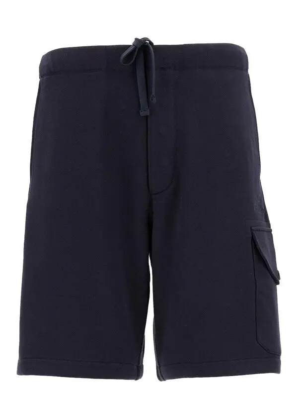 C.P. COMPANY Diagonal Raised Fleece Cargo Sweatshorts - Multicolor