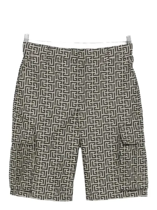 Balmain Monogrammed Cargo Shorts - Multicolor