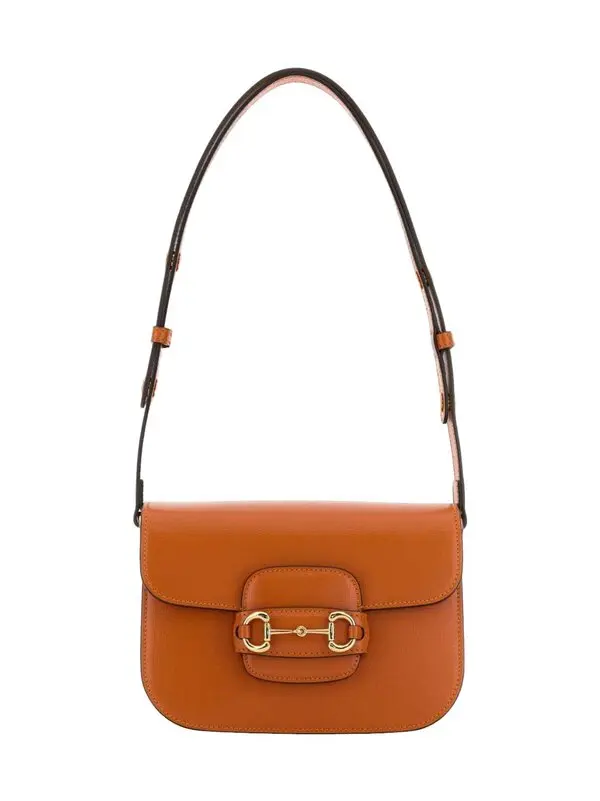 Gucci Horsebit 1955 Grained Leather Bag - Brown