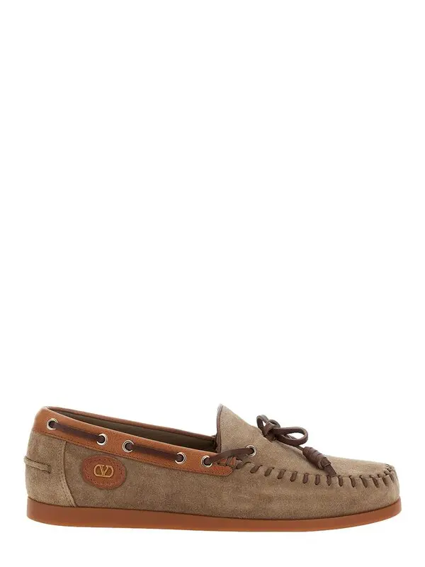 Valentino Garavani Palm Avenue Leather Loafers - Brown