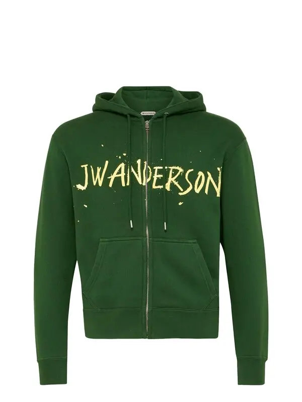 JW Anderson Zip-front Print Hoodie - Multicolor