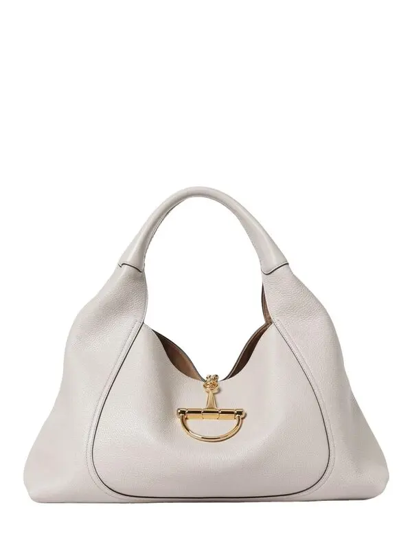 Gucci Softbit Maxi Grained Leather Bag - White