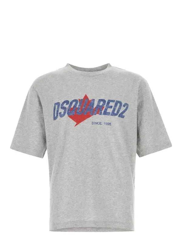 Dsquared2 Grey Cotton Blend T-shirt - Gray