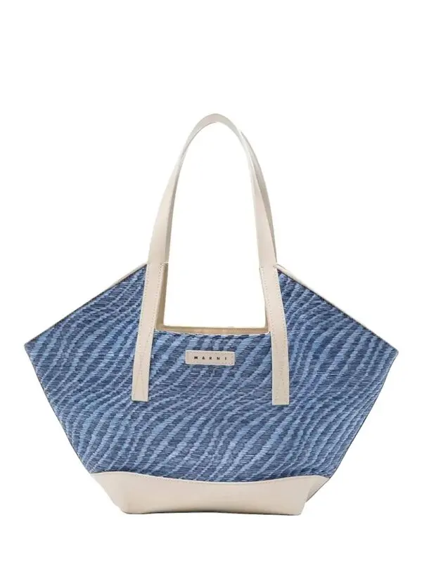 Marni Woven Shoulder Bag - Blue