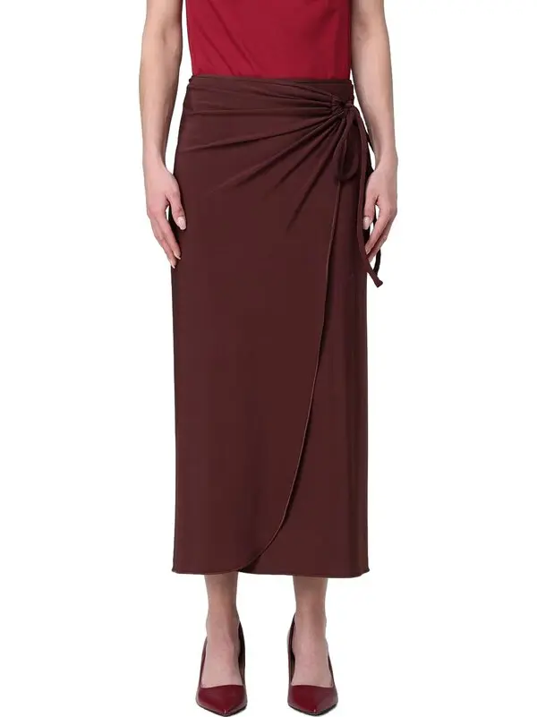 Max Mara Viscose Wrap Skirt - Purple
