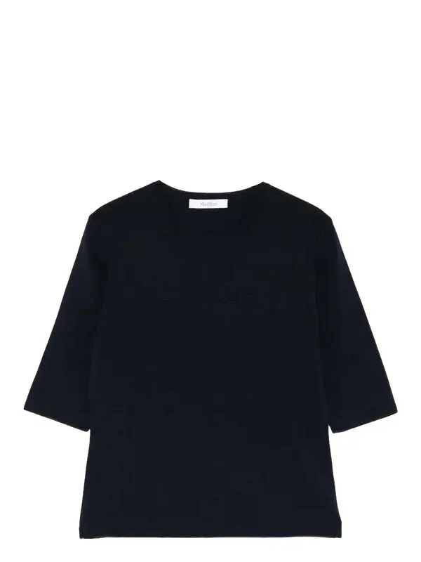 Max Mara Embossed Knit Top - Blue