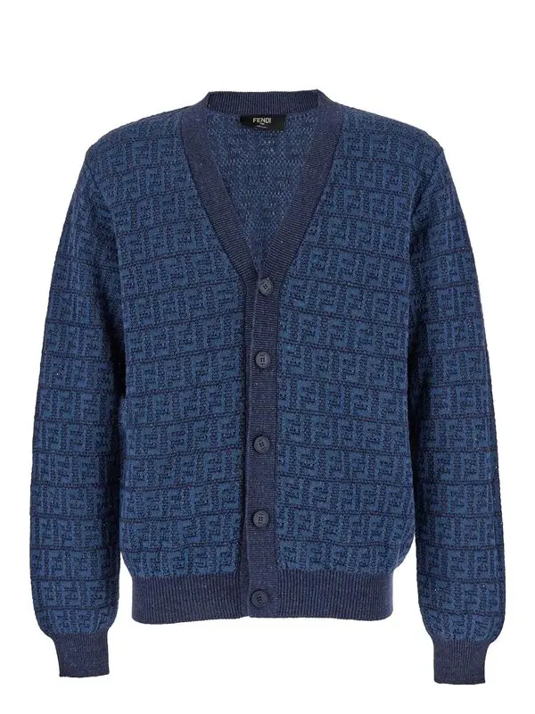 Fendi Ff Crochet Cardigan - Multicolor