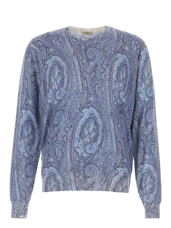 Etro Printed Silk Blend Sweater - Multicolor