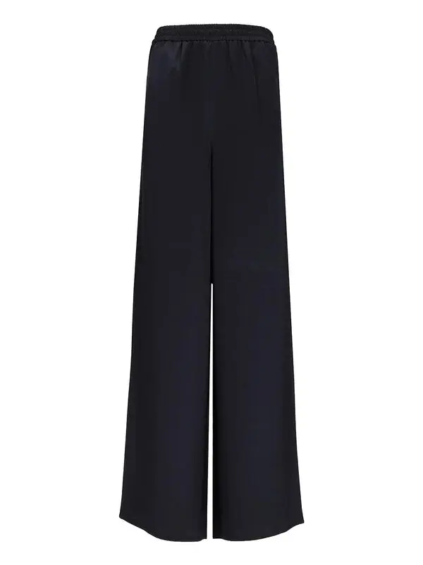 Max Mara Soft Trousers In Heavy Silk - Blue