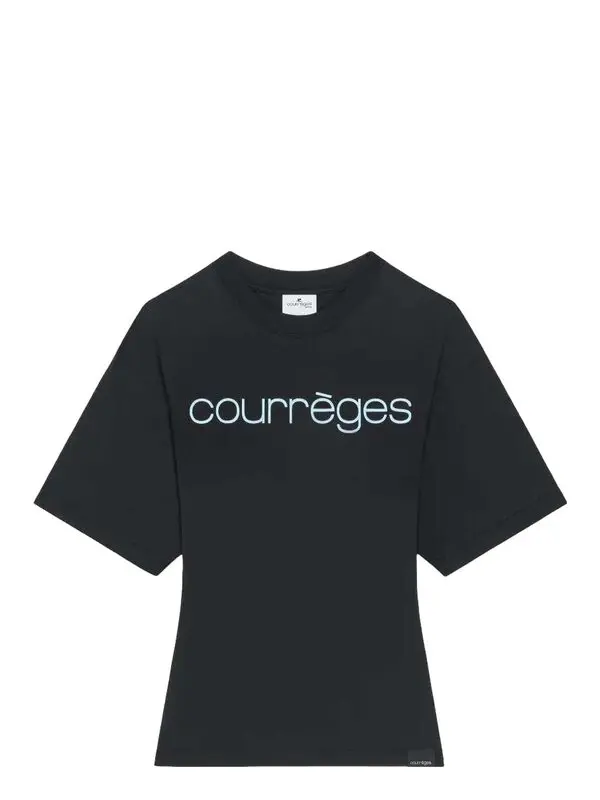 COURREGES Logo T-shirt - Black