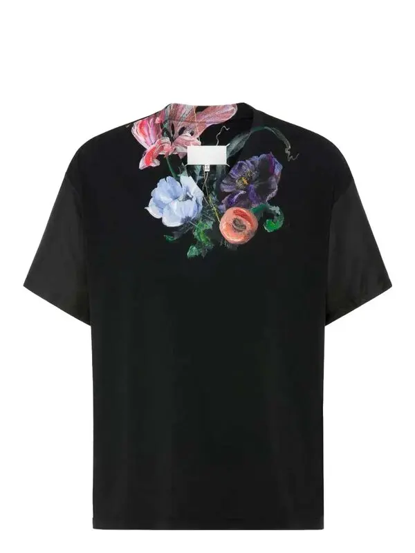 MAISON MARGIELA Floral T-shirt - Black