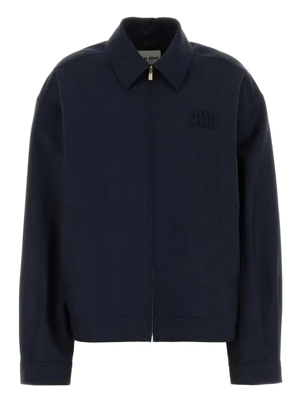 Miu Miu Mohair Blend Jacket - Blue