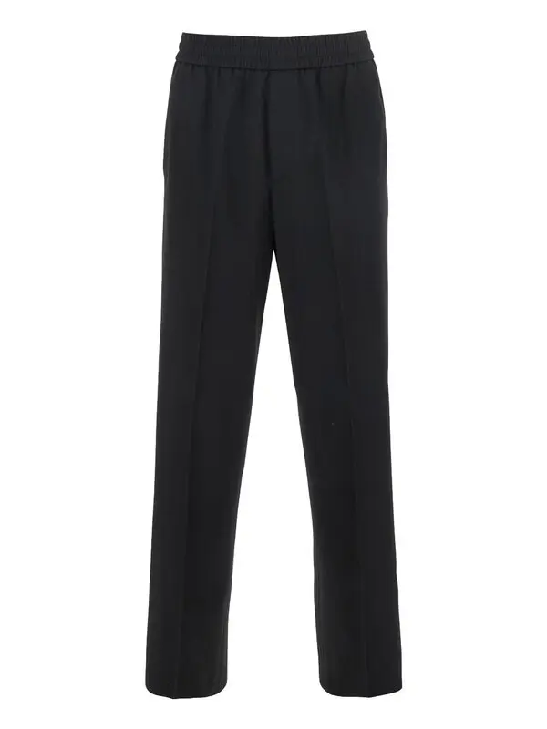 GOLDEN GOOSE Joggers With Pockets And Ribbed Hems In Black Virgin Wool For - Multicolor