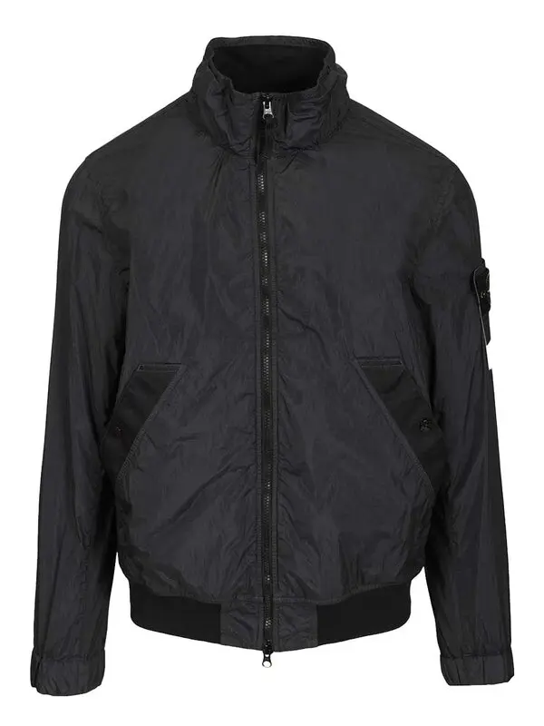 Stone Island Crinkle Reps Ny Bomber Jacket - Blue