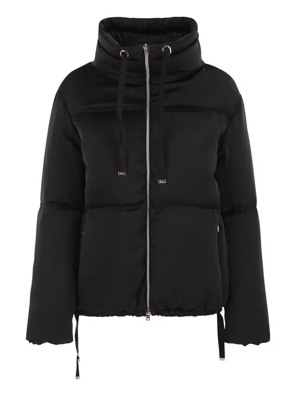 Herno High-neck Down Jacket With Drawstring Collar - Black