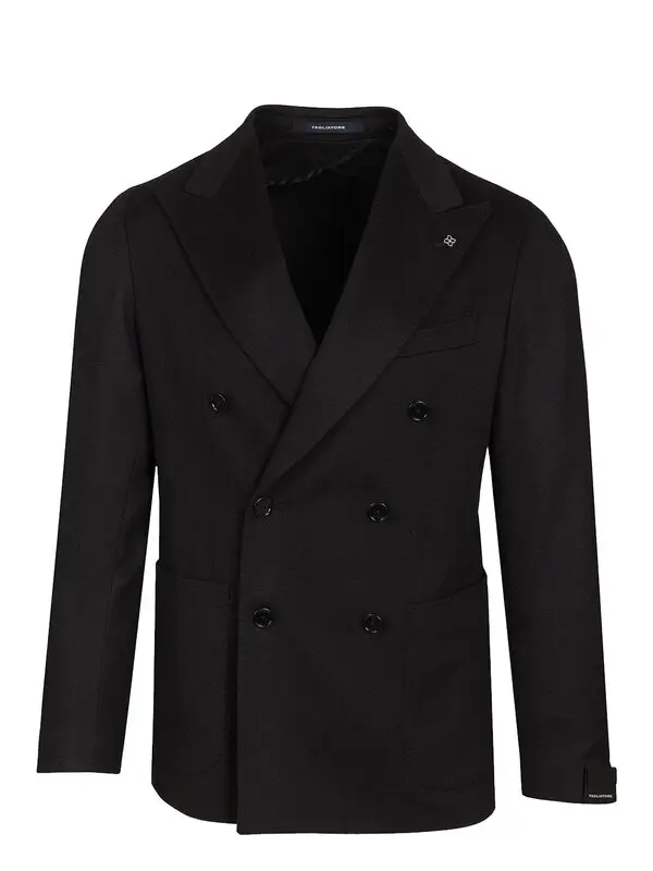 Tagliatore Double-breasted Wool And Cashmere Blazer - Blue
