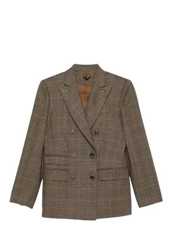 Max Mara Virgin Wool Double-breasted Blazer - Brown