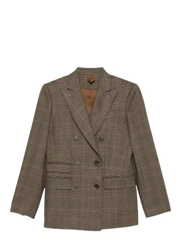 Max Mara Virgin Wool Double-breasted Blazer - Brown